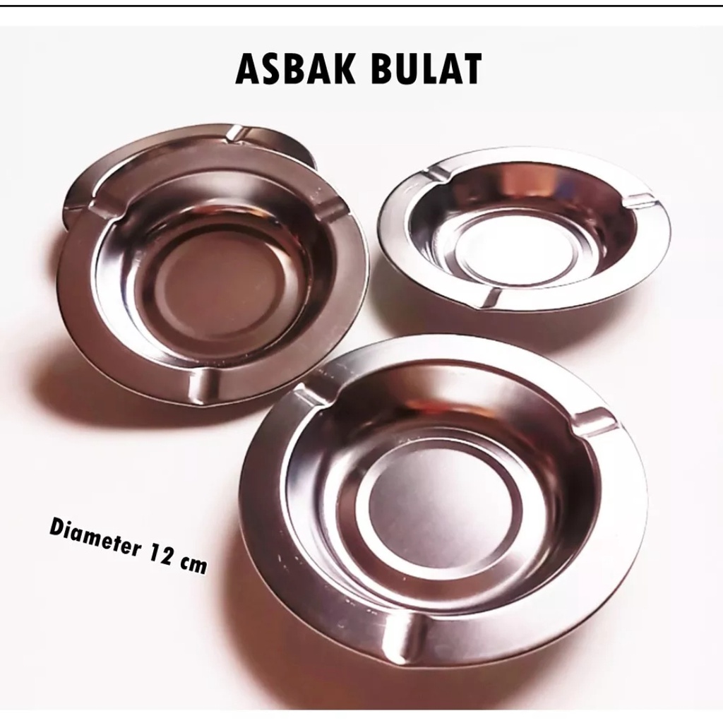 Jual Asbak Segi & Bulat Kaleng - Asbak Stainless Steel | Shopee Indonesia