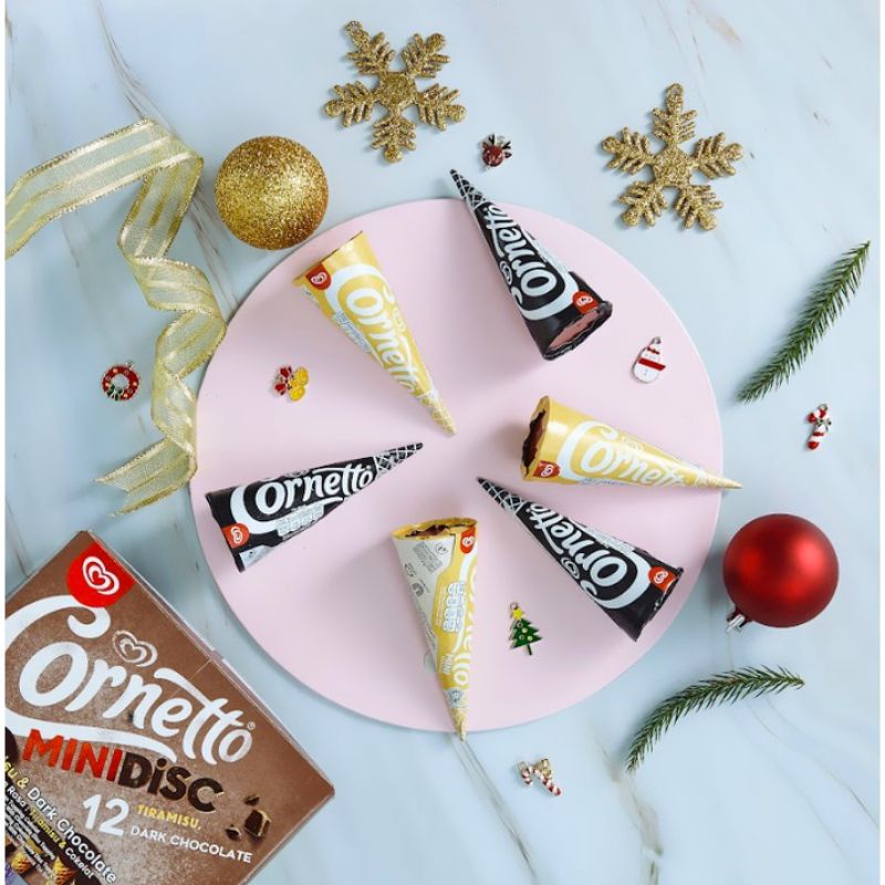 Jual Cornetto Mini Disc Tiramisu , Dark chocolate 12x28ML | Shopee ...