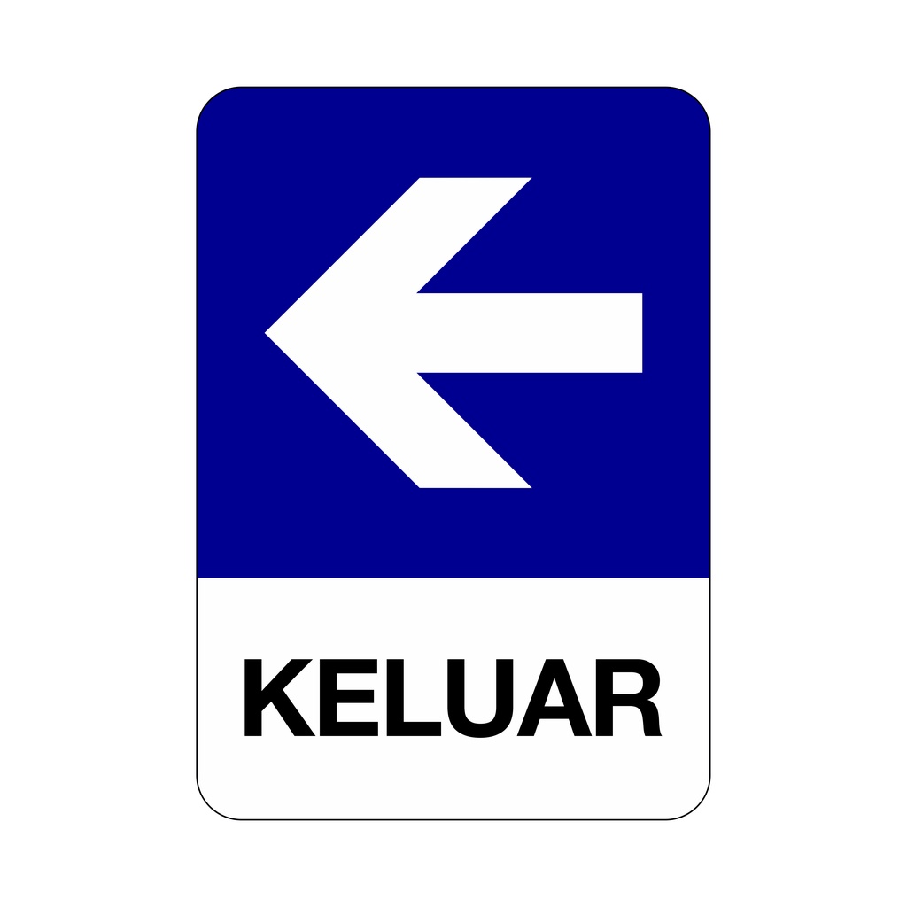 Jual RAMBU ARAH KELUAR PLAT ALUMINIUM UKURAN 35X50CM | Shopee Indonesia