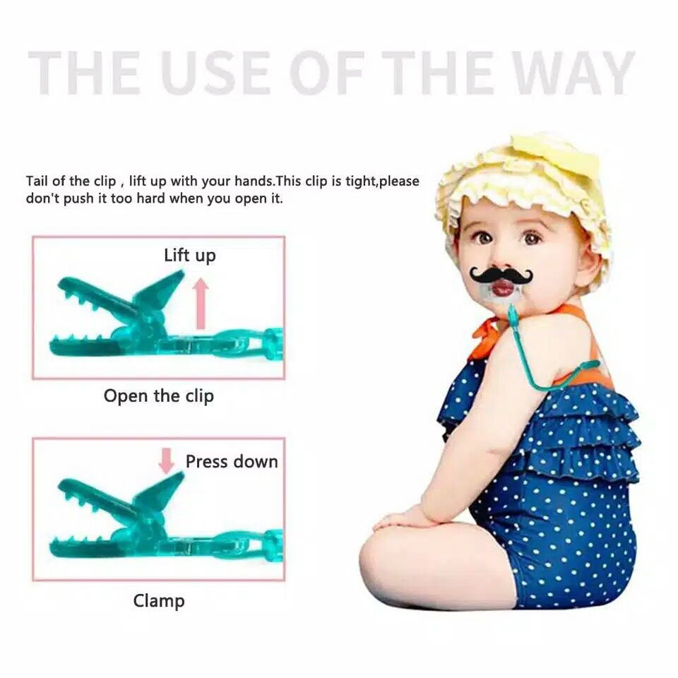 Jual TALI EMPENG GIGITAN BAYI / CLIP PACIFIER BABY TALY DOT EMPENG ...