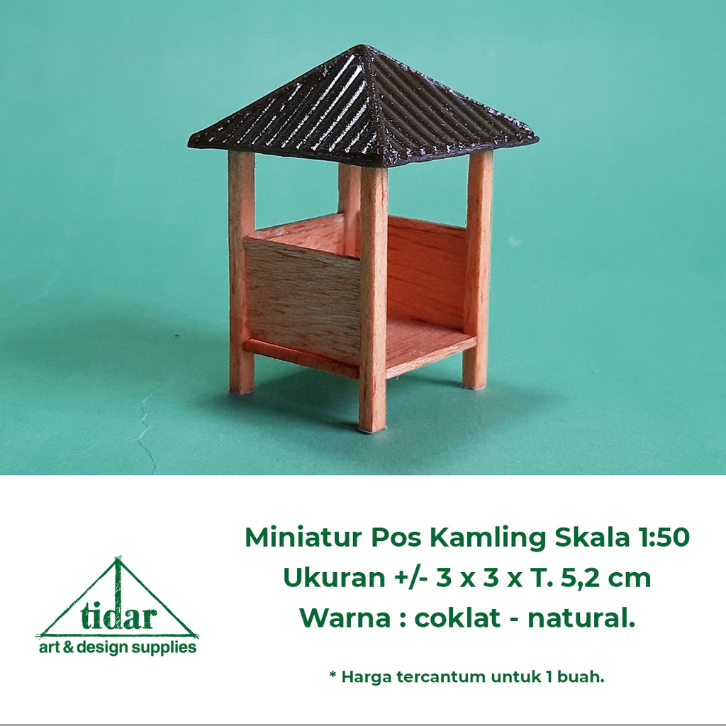 Jual MH - Miniatur Maket Pos Kamling Skala 1:50 - Pos Ronda / Gazebo ...