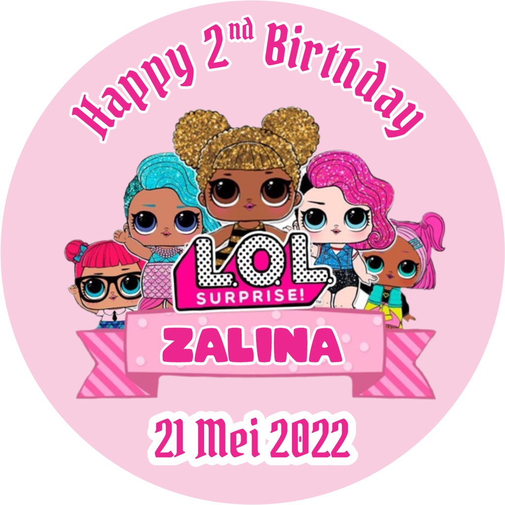 Jual Stiker Ulang Tahun Anak Custom , Stiker Bento Custom, Sticker ...