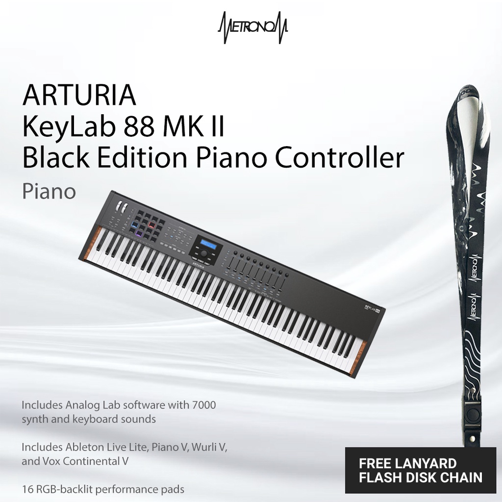 Jual ARTURIA KeyLab 88 MK II Black Edition Piano Controller | Shopee ...