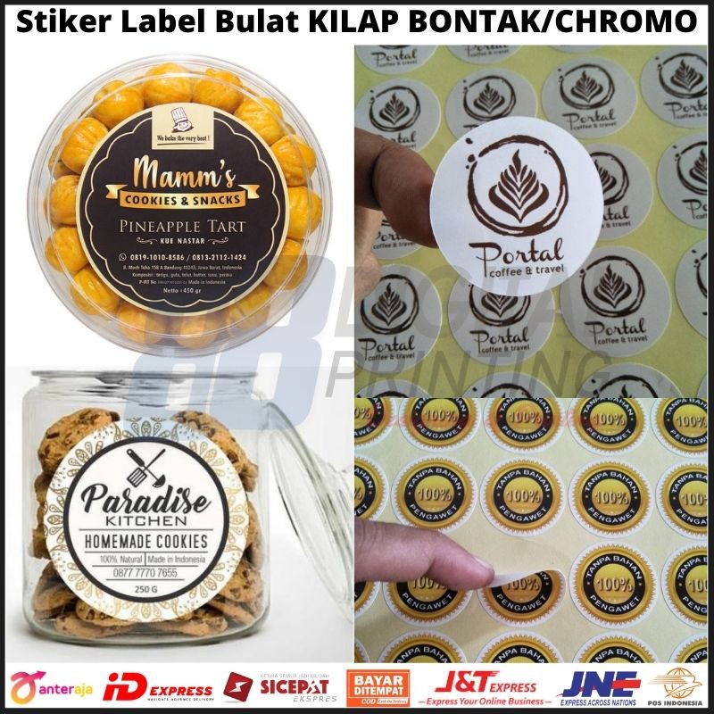 Jual Cetak Stiker Label Bulat KILAP / Sticker Label Kemasan Makanan ...