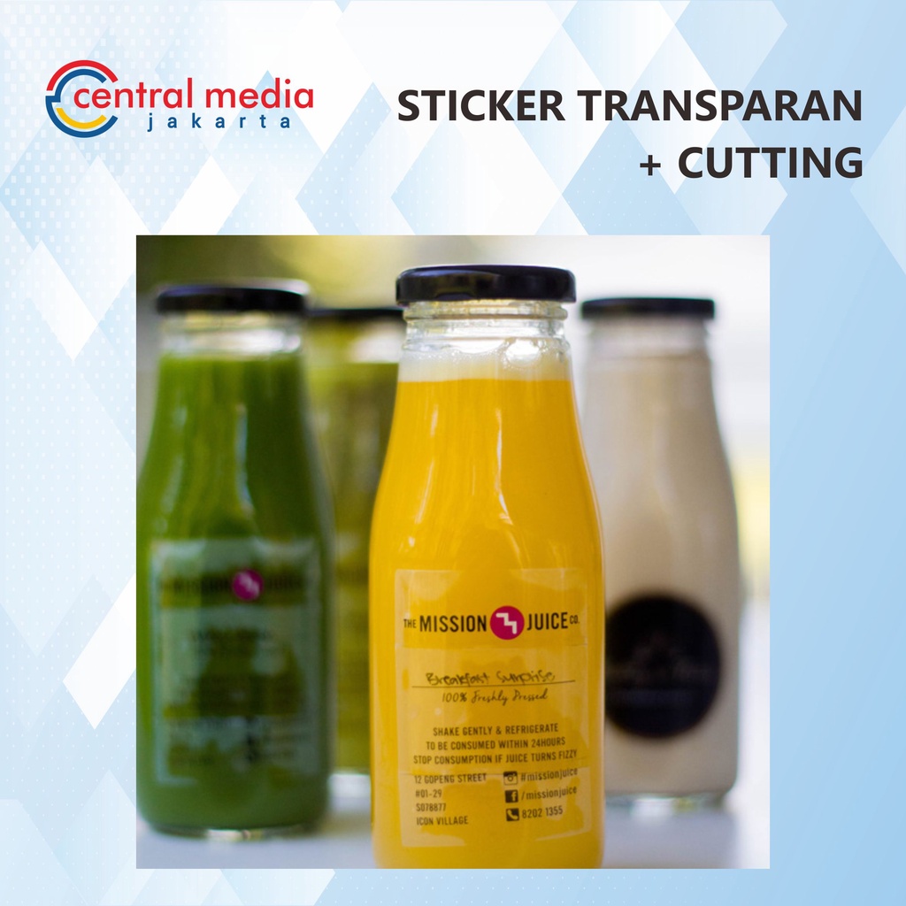 Jual Cetak Sticker Transparan A3 Cutting SESUAI POLA KISS CUT Stiker ...