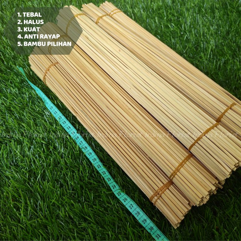 Jual Tusuk sate / Stick Bambu Jumbo | HALUS TEBAL 30cm | Shopee Indonesia