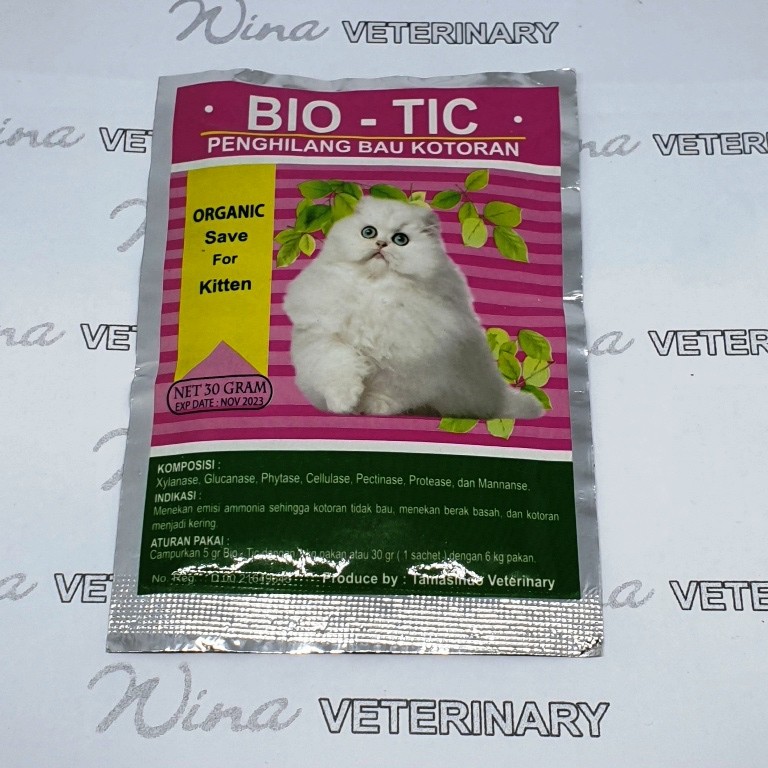 Jual Biotic cat 30 gram penghilang bau kotoran kucing original bio tic ...
