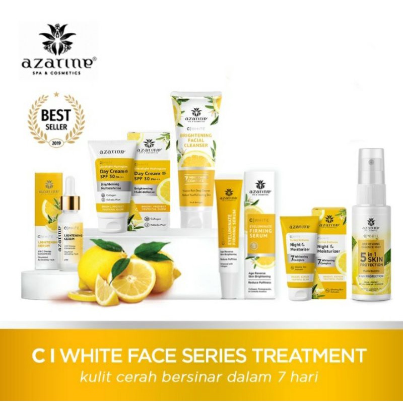 Jual AZARINE C WHITE SERIES (FACIAL WASH, DAY & NIGHT CREAM, SERUM, EYE ...