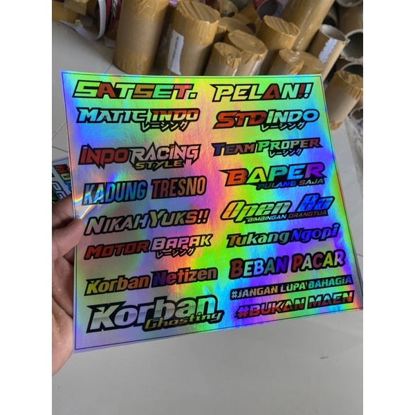 Jual Sticker Pack Kata Kata Racing Stiker Hologram / Stiker Kata Kata / Stiker Viral / Stiker ...
