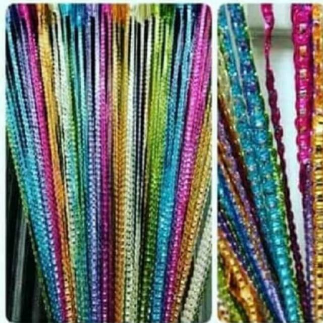 Jual NS197 Tirai Benang Gliter Rainbow dan Kombinasi | Shopee Indonesia