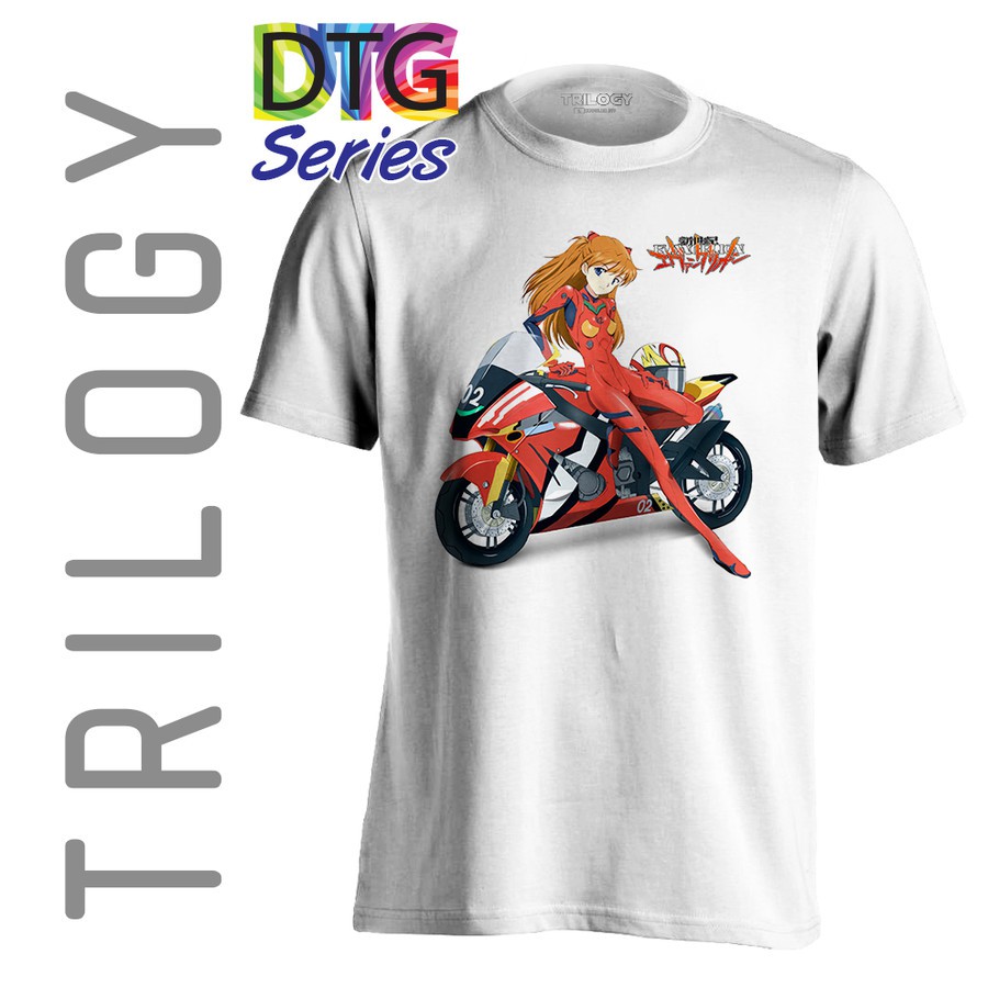 Jual TRILOGY DTG 0435 - Evangelion - Asuka Bike - Kaos Premium - ANIME ...