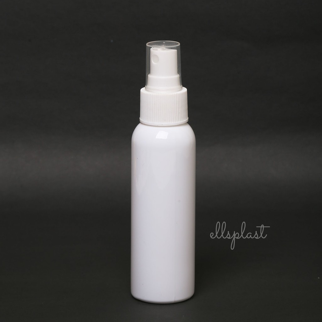Jual BOTOL SPRAY 100 ML PUTIH / BOTOL PET 100 ML PUTIH TUTUP SPRAY PUTIH | Shopee Indonesia