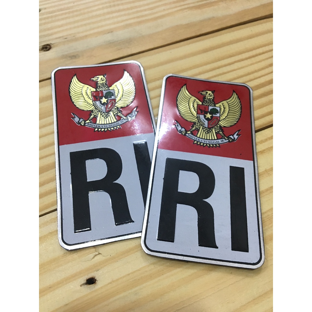 Jual Sticker Plat RI (Putih) (B) - Stiker Indonesia - Sticker Plat ...