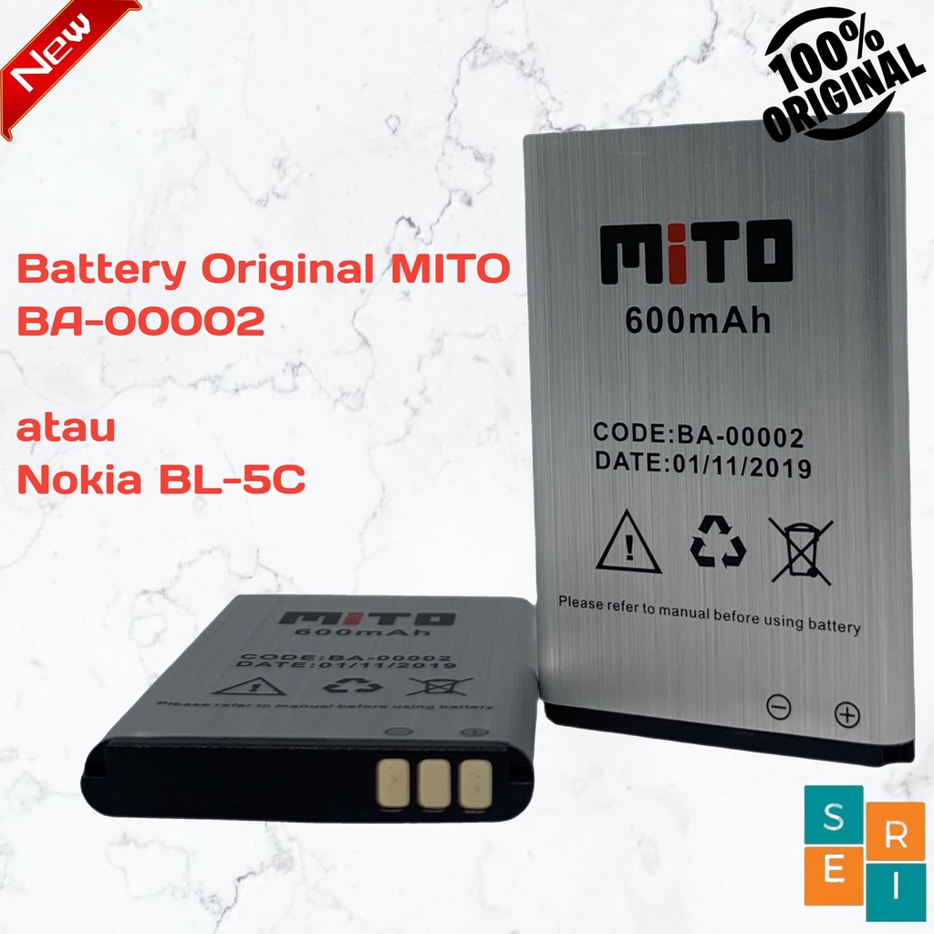 Jual Baterai Batre Batrai Battery Mito Ori Original New/Baru BA-00002 ...