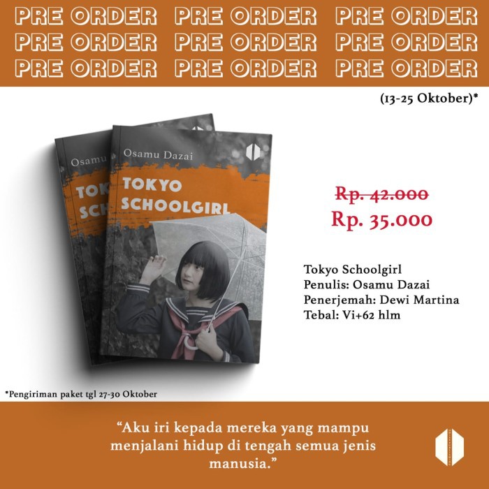 Jual Buku Tokyo Schoolgirl - Osamu Dazai | Shopee Indonesia