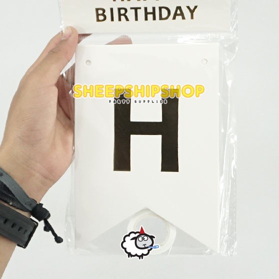 Jual BANNER SEGI LIMA HAPPY BIRTHDAY FOIL KILAP Bunting Flag Pink Biru ...