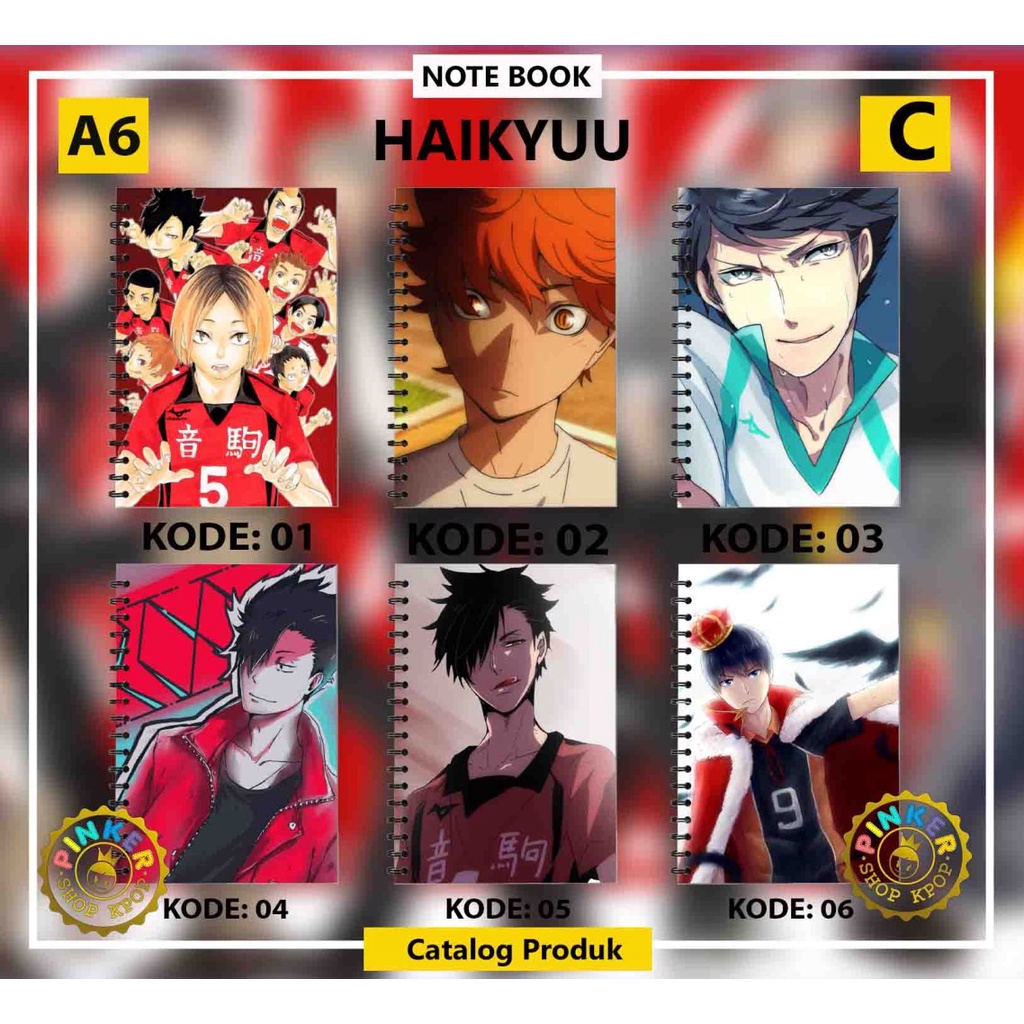 Jual Note/Notebook ANIME HAIKYUU SERI C A6 ISI 50 LEMBAR BUKU/NOTES ...