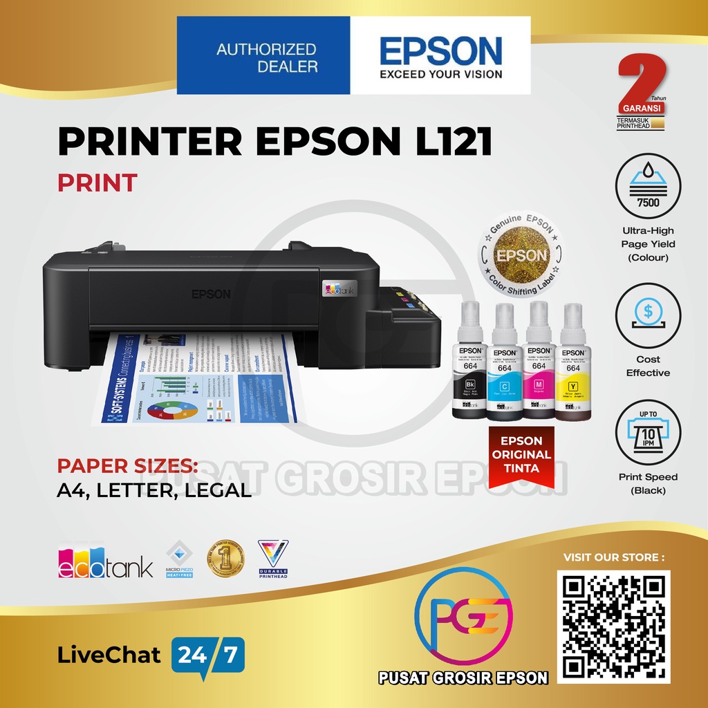 Jual Printer Epson L121 L 121 L-121 pengganti L120 - Print only | Shopee Indonesia