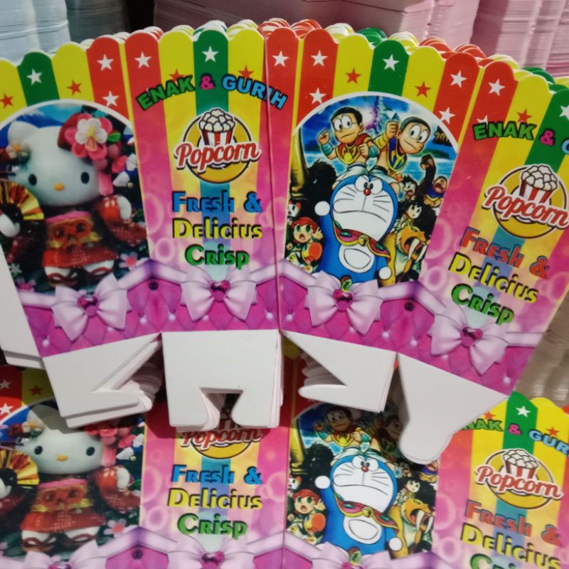 Jual UK 14x8 ||KERTAS POPCORN/KOTAK POPCORN/DUS POPCORN/TEMPAT POPCORN ...