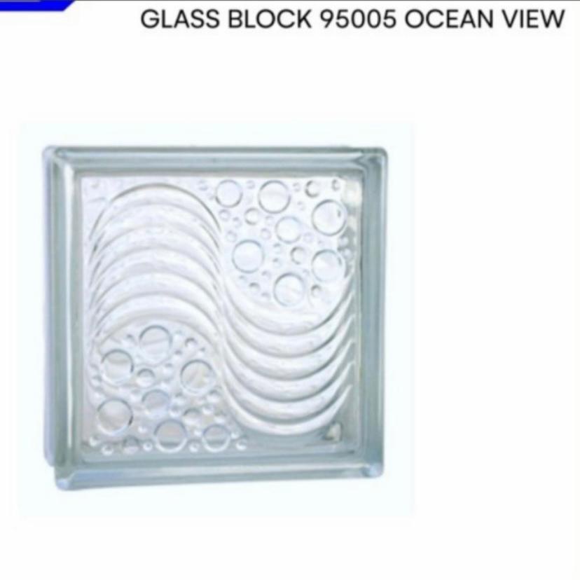 Jual MULIA GLASS BLOCK OCEAN VIEW 95005 (190x190x95mm) | Shopee Indonesia