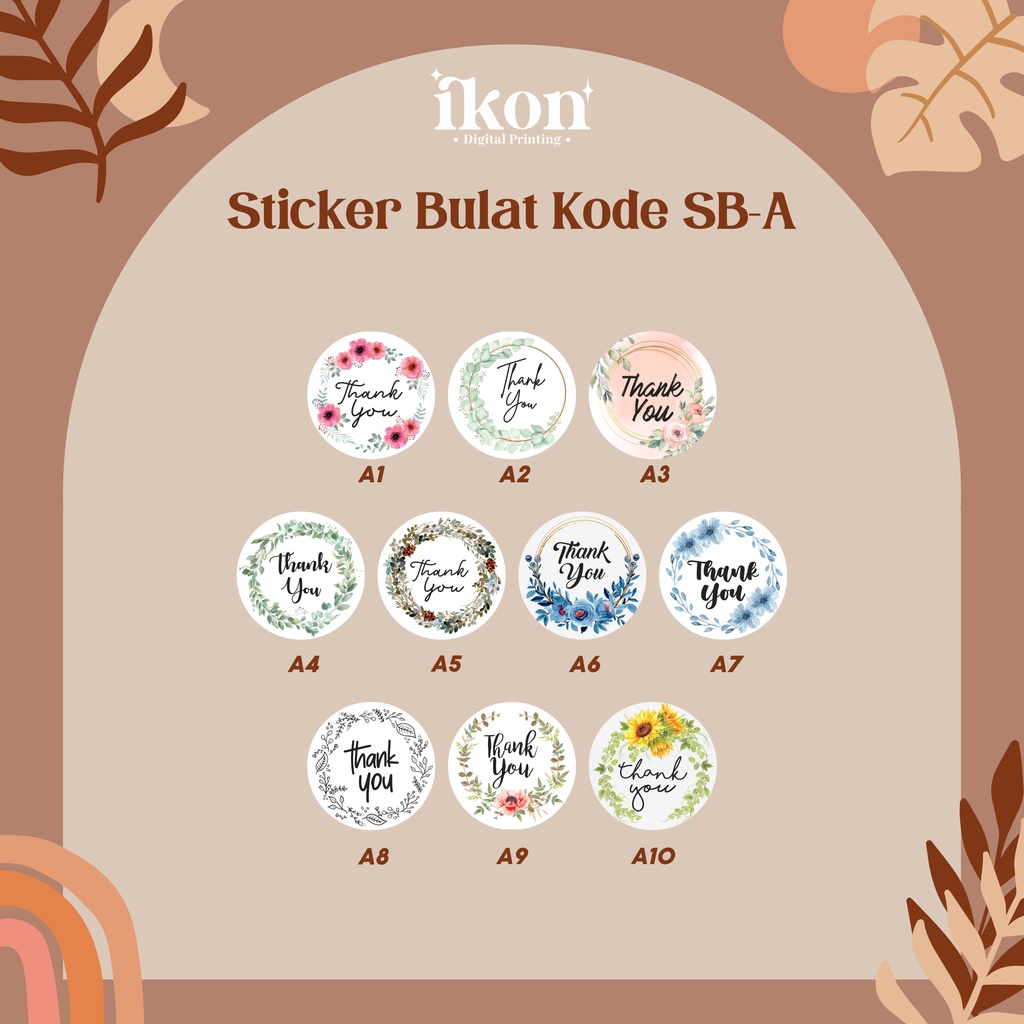 Jual STICKER BULAT DIAMETER 4CM & 5CM / STICKER BUNDAR / STICKER ...