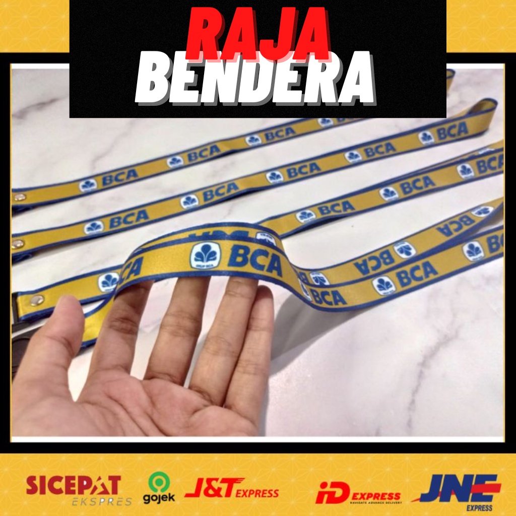 Jual Lanyard Bank BCA-KUNING EMAS/ Lanyard Printing | Shopee Indonesia