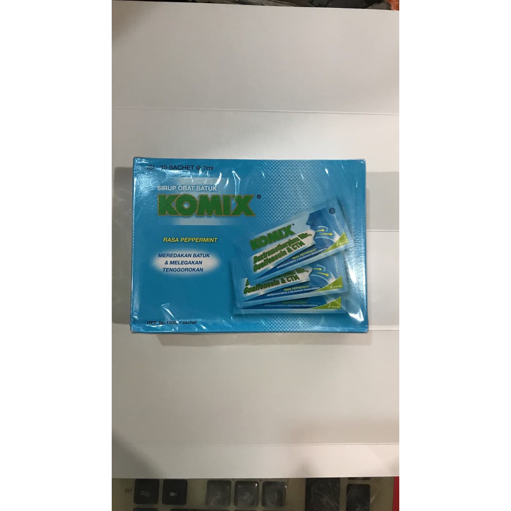 Jual Komix Peppermint 1 Pak Box Dus 30 Sachet Sashet Pcs / Grosir 7 ml ...