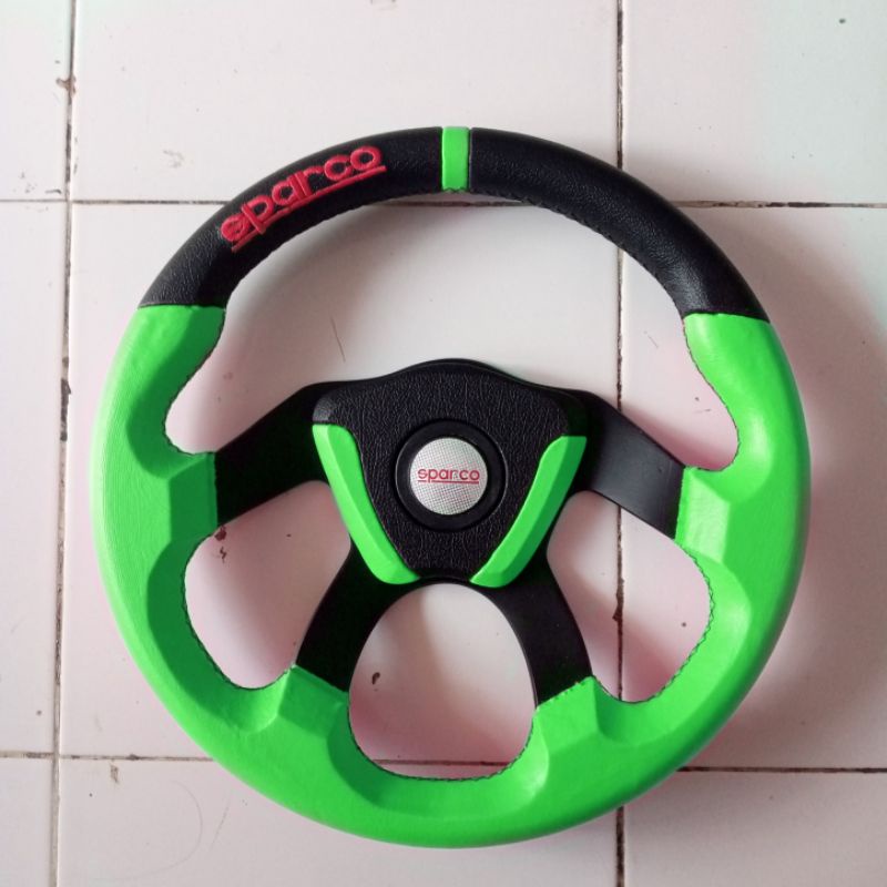 Jual Setir mobil racing ukuran 14 inci model K4TB warna hijau | Shopee ...