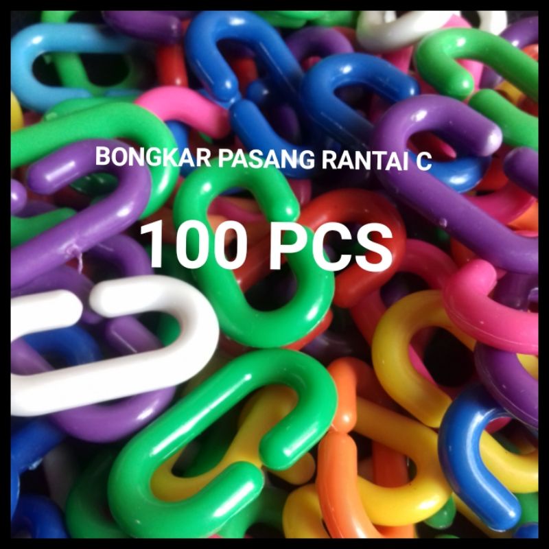 Jual Mainan rantai c 100 pcs bongkar pasang jadul edukasi anak kreatif ...