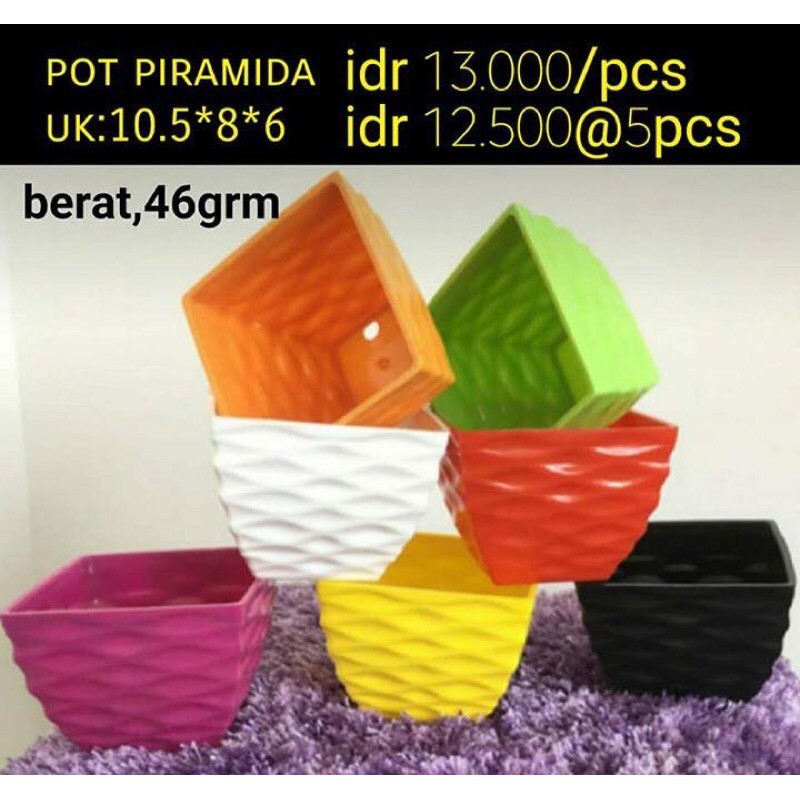 Jual pot piramida bahan premium | Shopee Indonesia