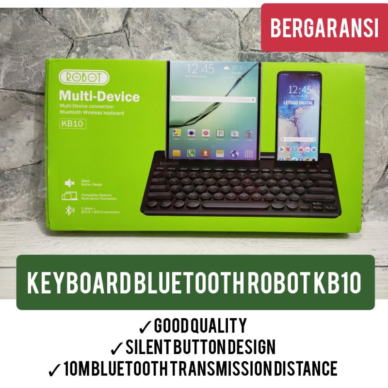 Jual keyboard bluetooth robot kb10 bluetooth keyboard garansi resmi 1 ...