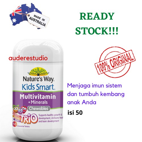 Jual Nature's Way Kids Smart Multivitamin + Mineral 50Chew Tabs ...