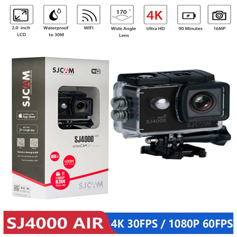 Jual camera action SJCAM SJ4000 AIR 4K 30FPS Action Camera Full HD Allwinner 4K WIFI 2.0" Screen ...