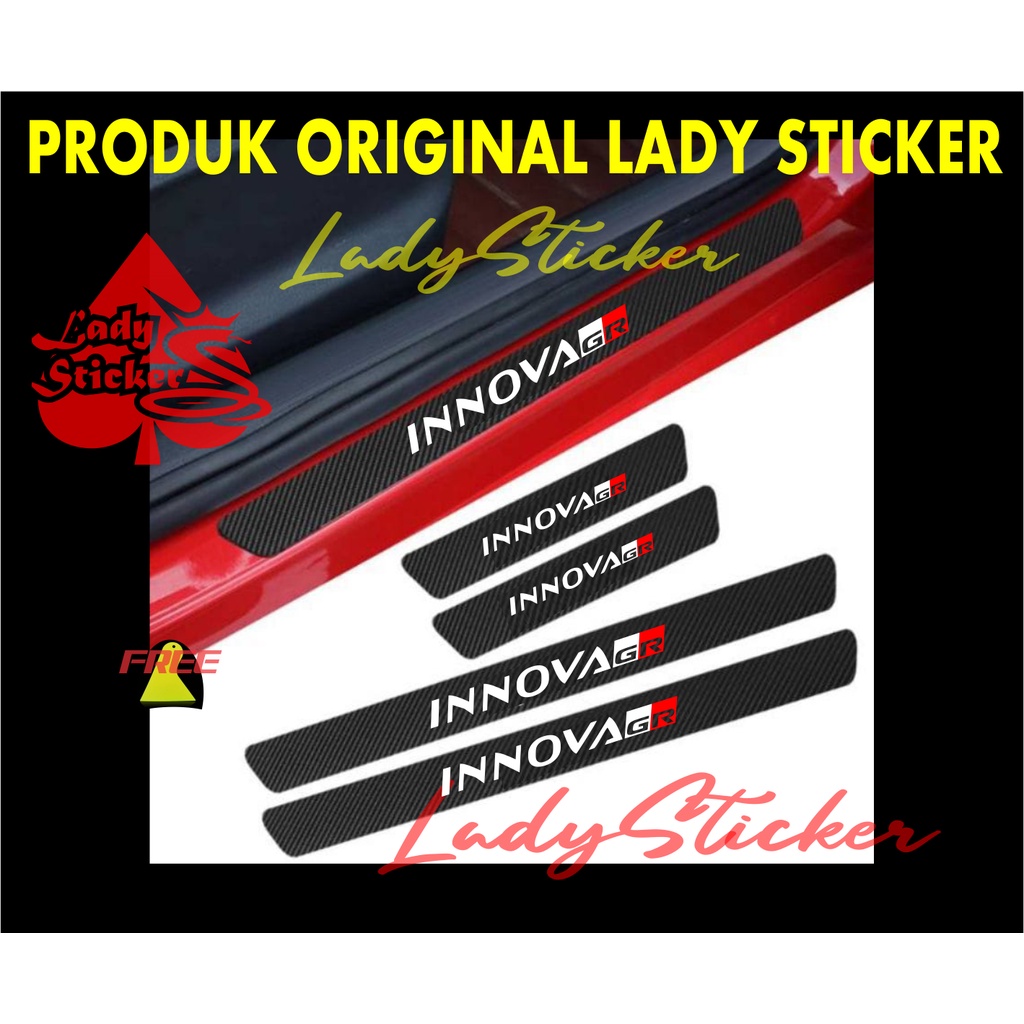 Jual SILL PLATE INNOVA GAZO RACING STICKER SILLPLATE KARBON 3D MOBIL ...