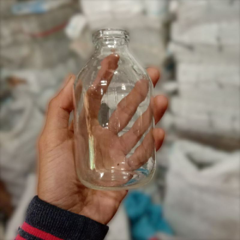 Jual Botol kaca 250ml, Botol Kaca Bening, Botol Asi 250ml, tanpa tutup ...