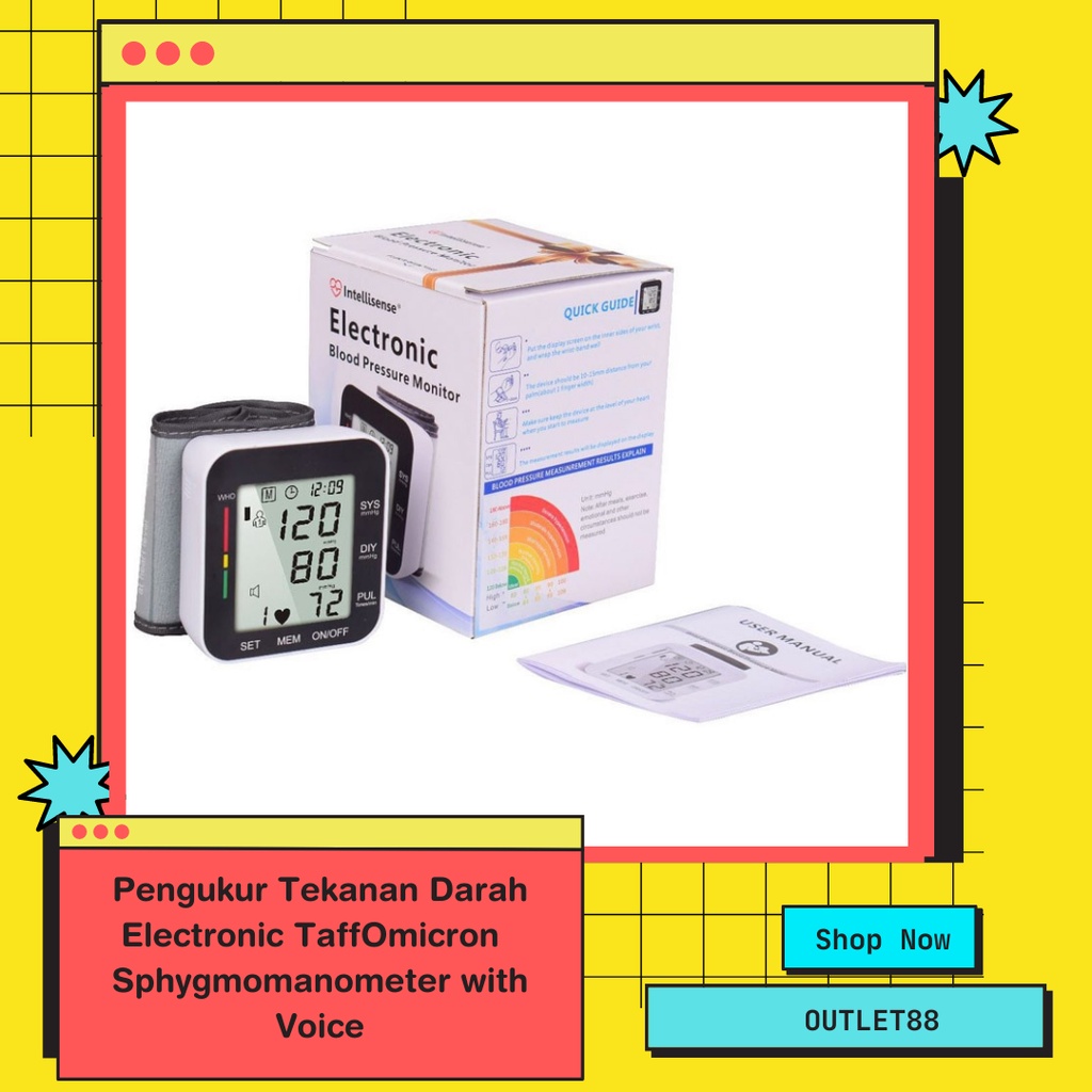 Jual Alat Pengukur Tekanan Darah TaffOmicron Electronic ...