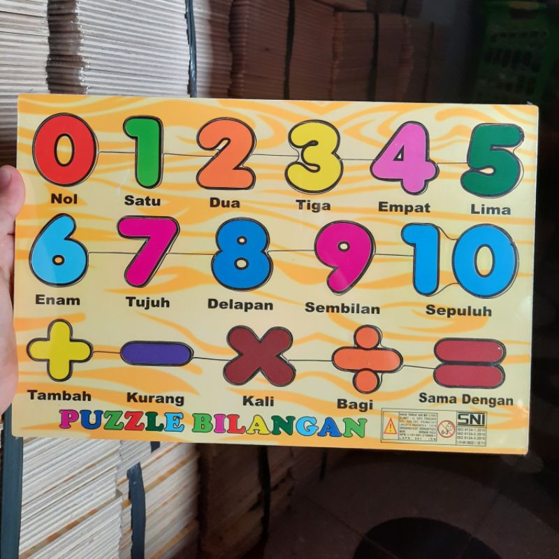 Jual puzzle kayu angka 1- 10 dengan aneka simbol hitung | Shopee Indonesia