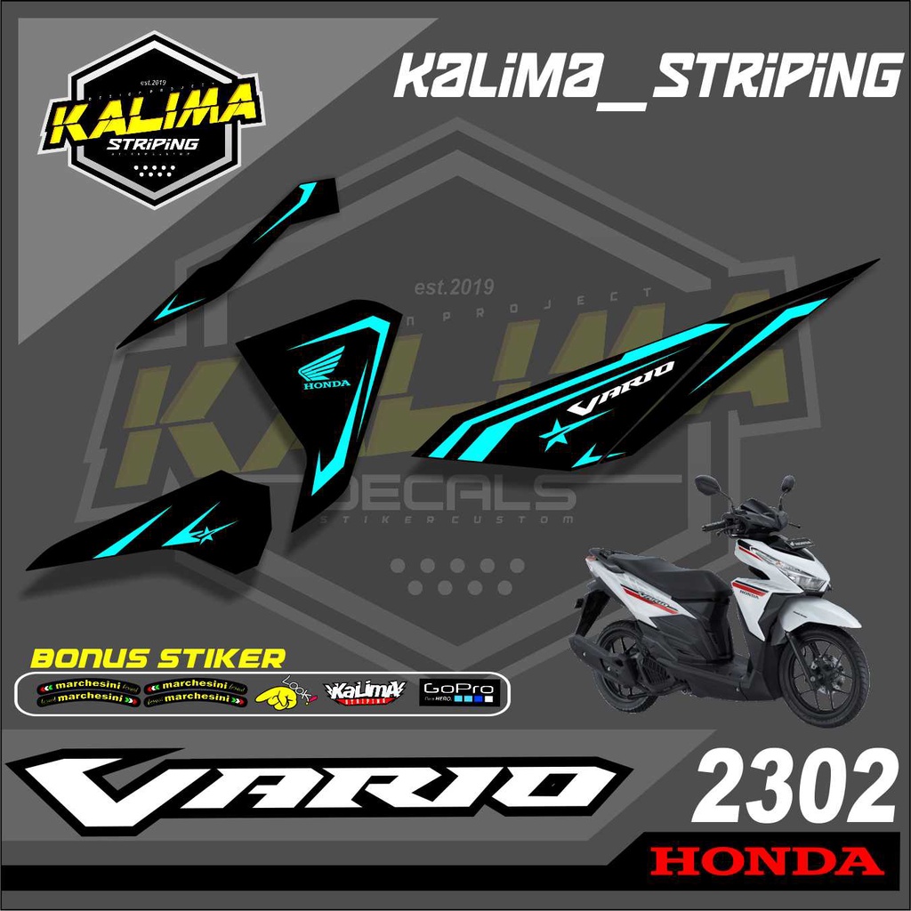 Jual 2302 Sticker Striping decal Vario Led 125 decal Vario 150, Sticker Vario 125 150 Striping ...