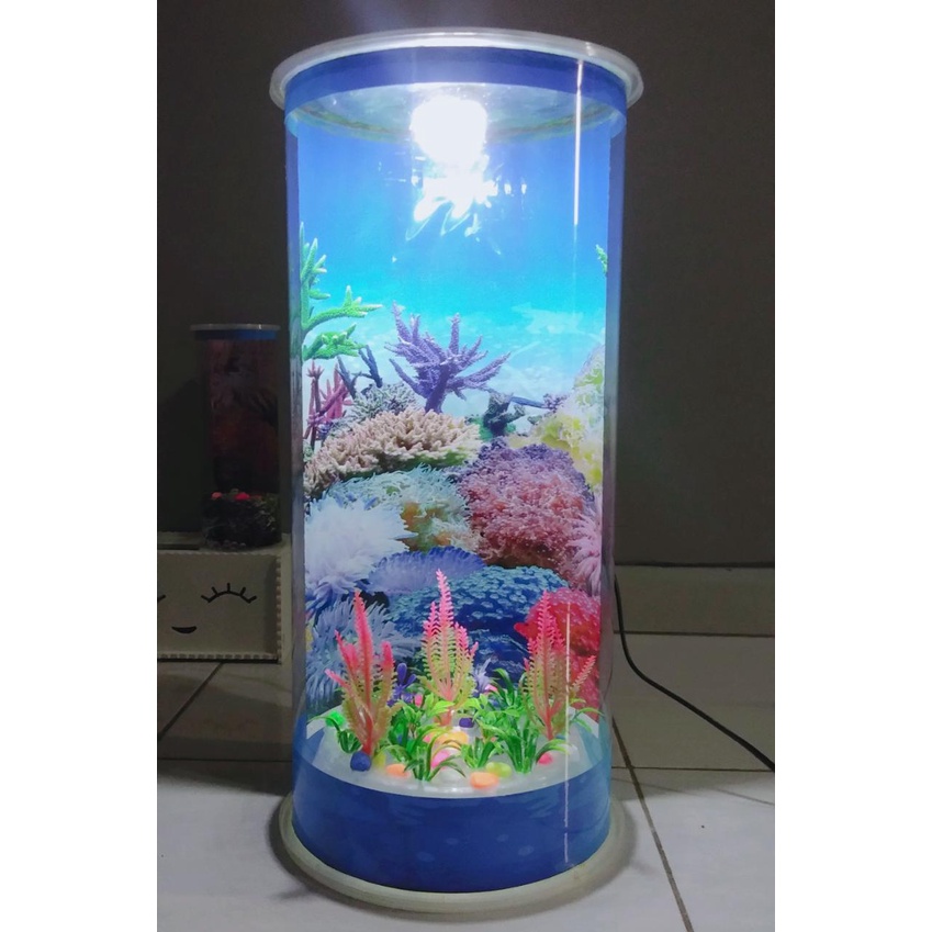 Jual Aquarium Tabung Bulat SUPER JUMBO Aquascape Akuarium Mika ...