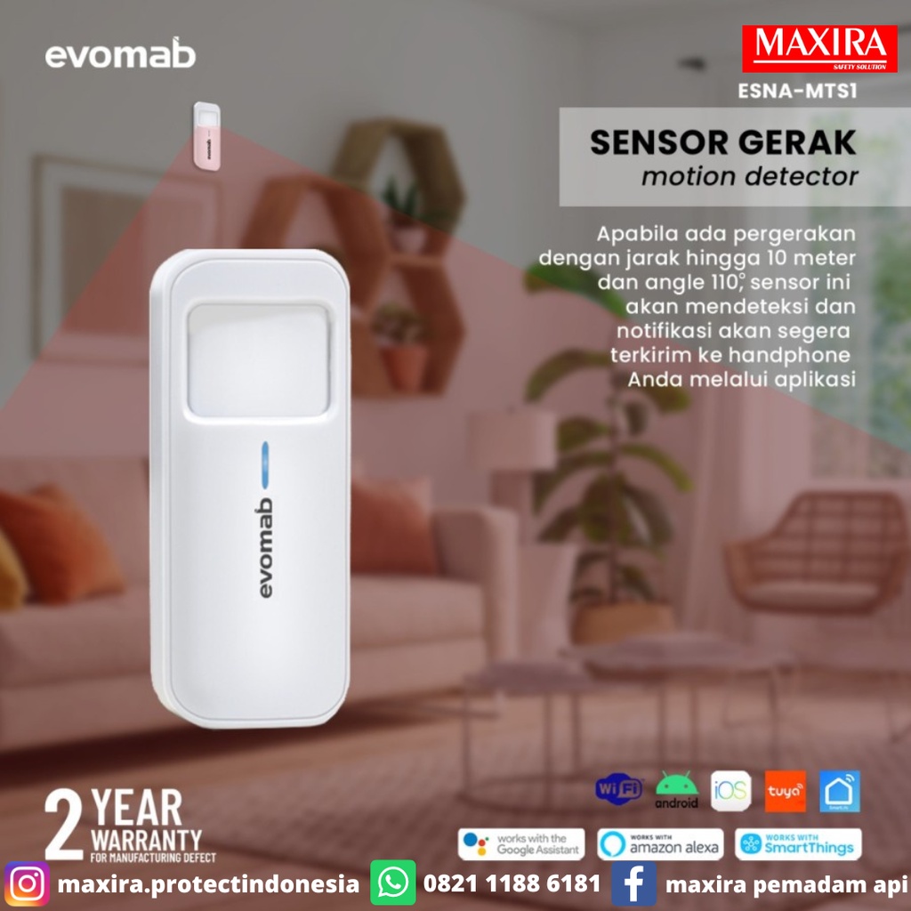 Jual Evomab Sensor Gerak di Ruangan dengan Wifi IoT Smart Home ESNA ...