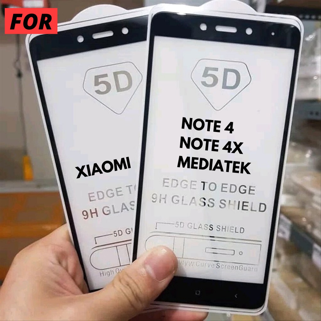 Jual TEMPERED GLASS 5D 6D 9D SAMA KUALITAS NEW XIAOMI REDMI NOTE 4 ...