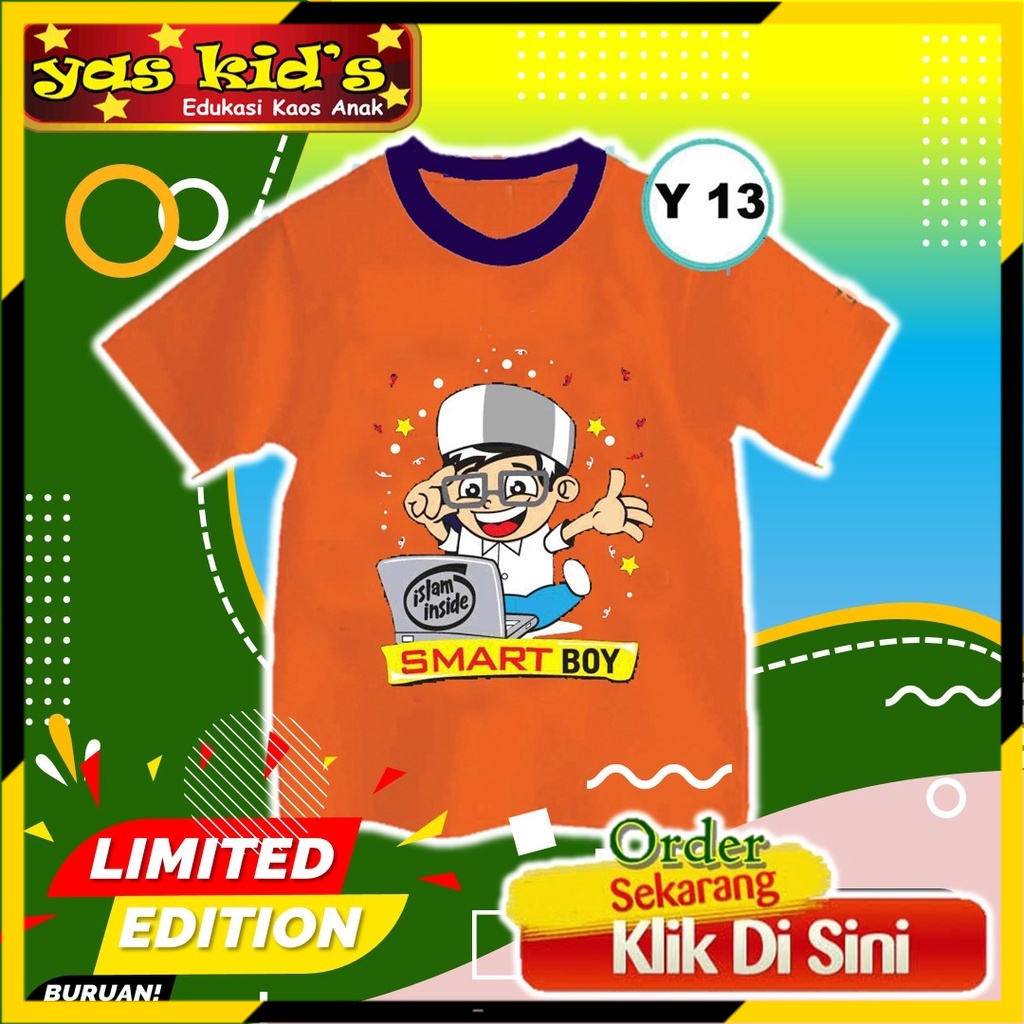 Jual kaos baju distro dakwah anak yaskids 24s Premium lengan Pendek - y13 | Shopee Indonesia