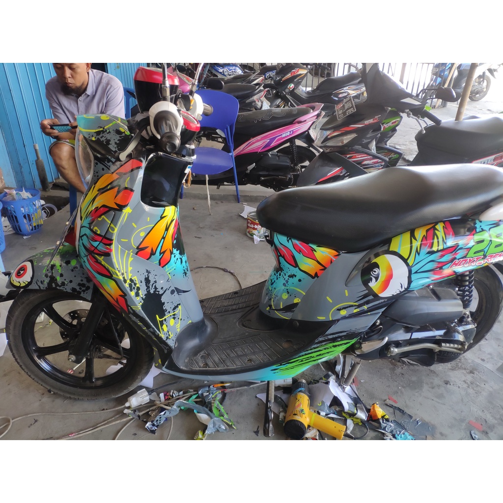 Jual Stiker Fino Decal Full Body Fino Premium Motif Grey Mix Glossy ...