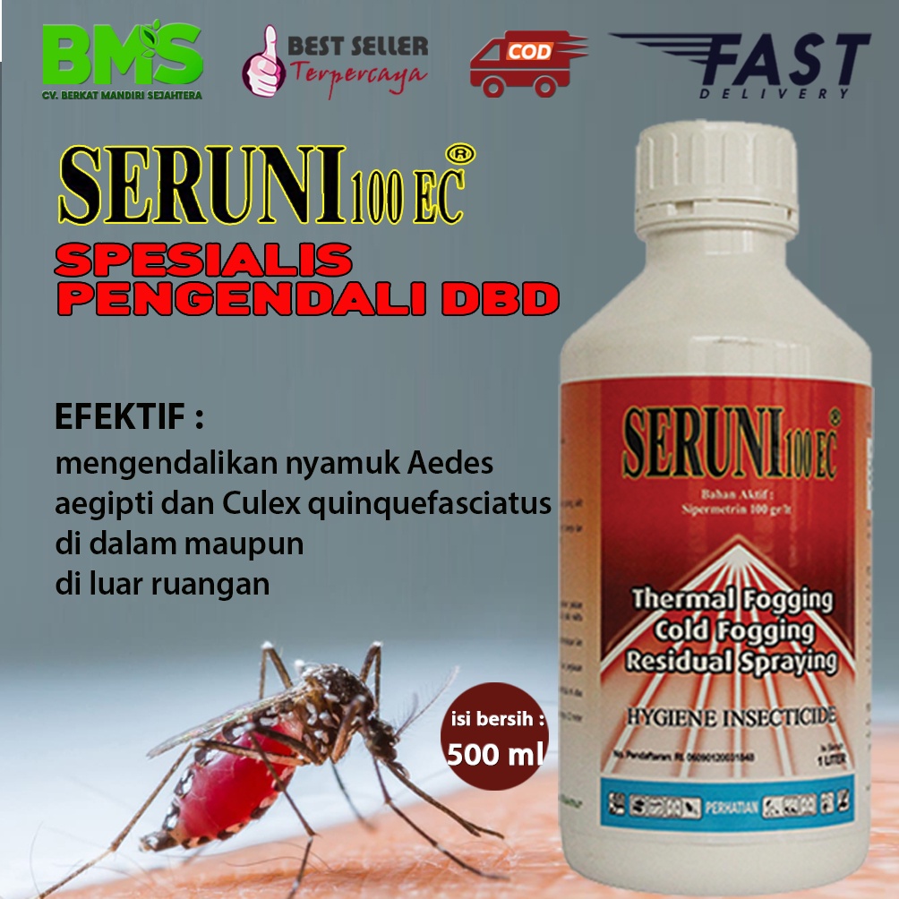 Jual SERUNI 100 EC Chemical Fogging Pembasmi Nyamuk Aedes aegypti dan ...