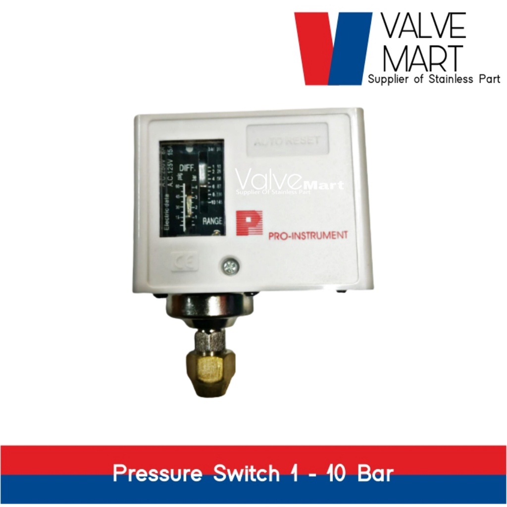 Jual Pressure switch control 1-10 bar 10bar 16bar PRO INSTRUMENT DPV ...