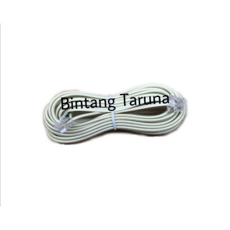 Jual Kabel Roset Telepon 10 meter Kabel Line Telepon Rj11 (10 meter ...