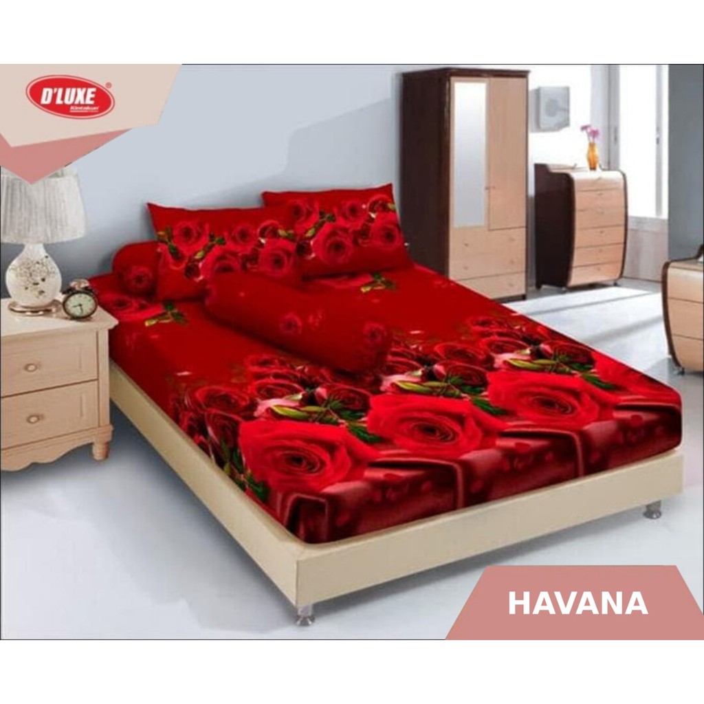 Jual SPREI KINTAKUN HAVANA QUEEN 160 No.2 SEPRAI MERAH MERONA BUNGA ...