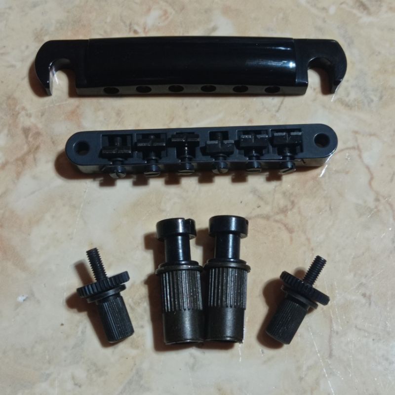 Jual Bridge Tune O Matic Original Epiphone Black B2 Korea Bridge Gibson ...