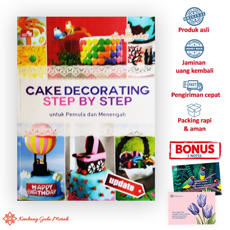 Jual Buku Cake Decorating - Step By Step Untuk Pemula dan Menengah | Shopee Indonesia