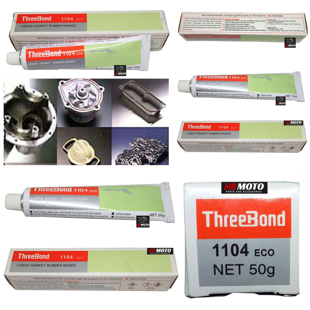 Jual Threebond 1104 ECO Liquid Gasket Rubber-Based 50 GR / Lem GASKET ...